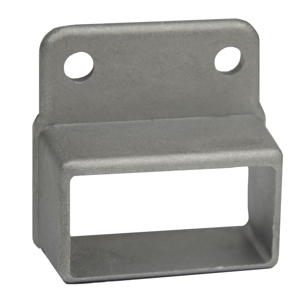 Aluminium Fence Rail Bracket, 50x25mm Tube, Single Lug, 2 Hole ...