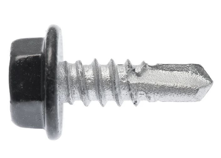 Steel Mates Hex Tek Screw 12g x 20mm Night Sky (Black) | GatesPlus Hardware